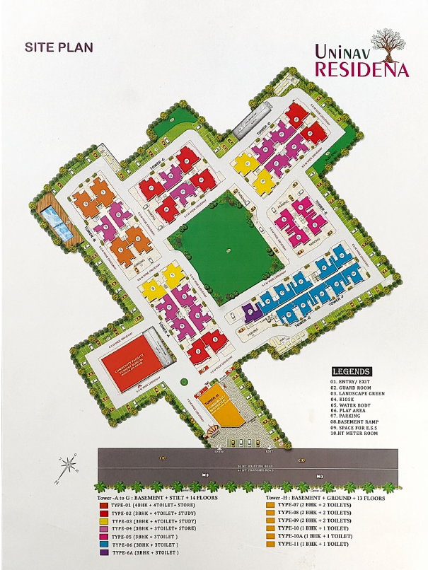 Site Plan Layout - Uninav Residena